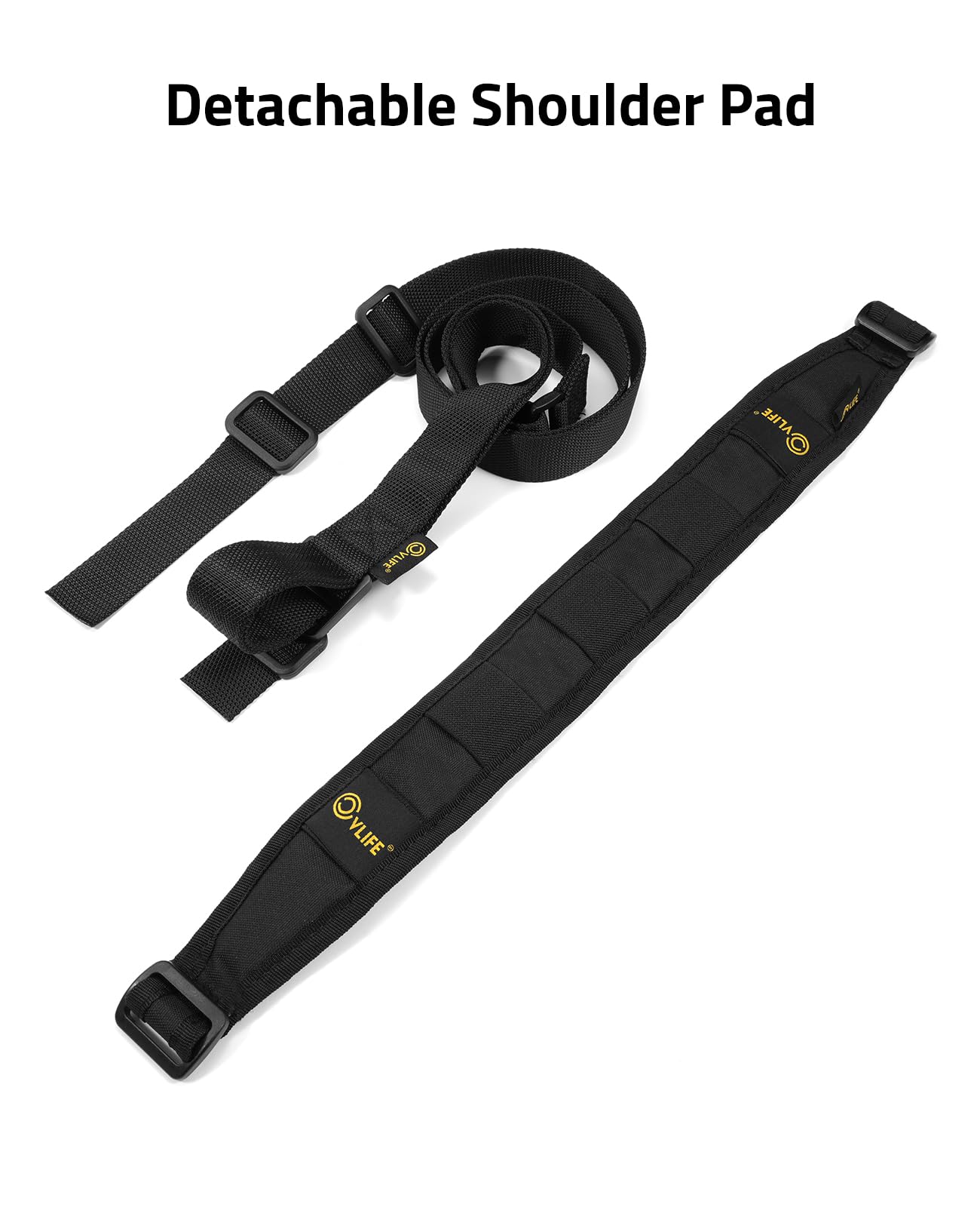 CVLIFE Two Point Sling Upgrade Wide Pad for Enhanced Comfort Removable Shoulder Strap Design Quick Length Adjustment Gun Sling Features 1.25" Wide Tube Webbing and Fast Loop Rifle Sling for Outdoor