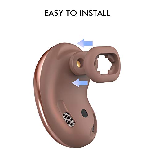 AhaStyle Galaxy Buds Live Ear Tips 6 Pairs Silicone Earbuds Wingtips Replacement Tips Accessories Compatible with Samsung Galaxy Buds Live (Brown)