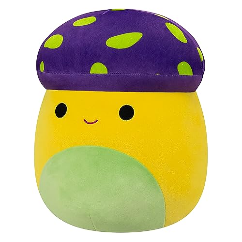 Squishmallows Original 12-Inch Enid Neon Yellow Mushroom - Medium-Sized Ultrasoft Official Jazwares Plush