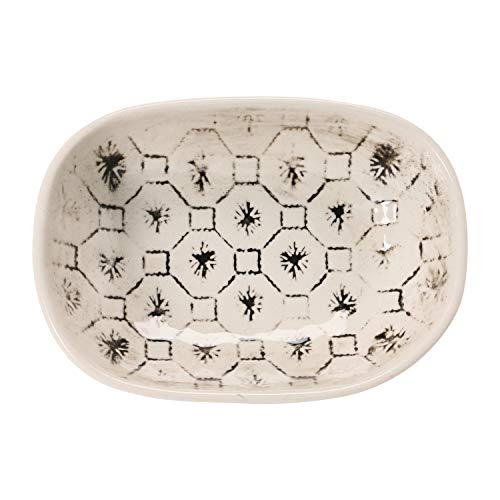 Creative Co-Op Set of 12, 5.5" L Stoneware Dish Serveware, Multi