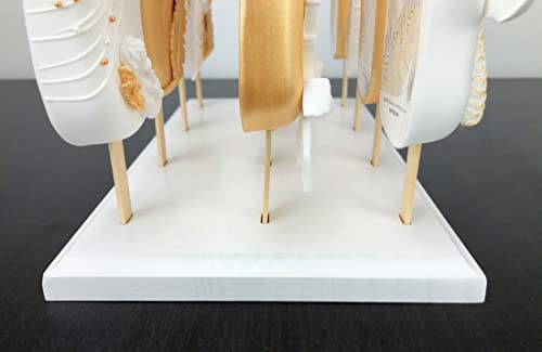 Nangopop Wood Cakesicle Stand Display - 12 Count Popsicle Sticks Holder for Dessert Table of Wedding Shower Birthday Parties - Sturdy and Reusable