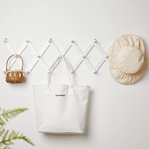 BSFHH Wooden Wall Hanger Expandable Coat Rack Accordion Design 14 Peg Hooks for Hanging Storage Clothes, Hats,Caps,Scarves,Purses,Mug,Towels,Umbrella,Accessories,Mugs,X Shape