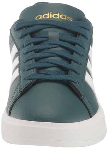 adidas Women's Grand Court Cloudfoam Lifestyle Comfort Sneaker, Arctic Night/White/Gold Metallic, 10