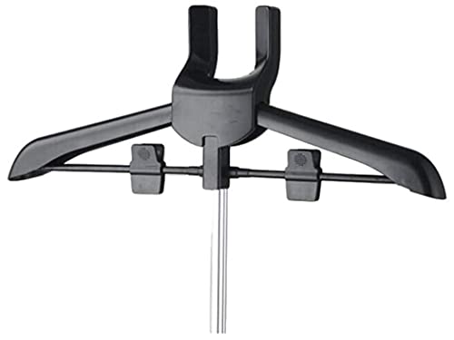 Luumerser Foldable Garment & Clothes Drying Rack,Adjustable Height,Handheld Hanging Ironing Machine Hanger Steam Ironing Machine Accessories Bracket (Black)