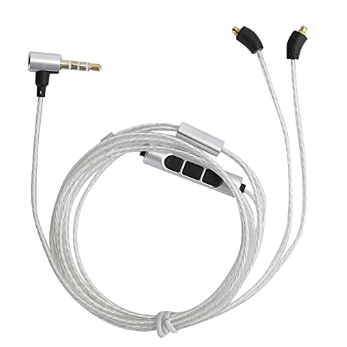 Vbestlife Game Headphone Cable,Plug and Play Earphone Cable,3.5 mm Audio Cable with High Transparent PVC Shell,Volume Adjustment,Microphone,fit for Xelento, for Alo Andromeda Earphones