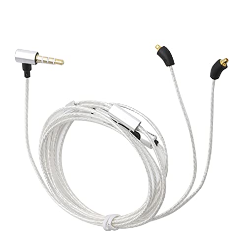 Vbestlife Game Headphone Cable,Plug and Play Earphone Cable,3.5 mm Audio Cable with High Transparent PVC Shell,Volume Adjustment,Microphone,fit for Xelento, for Alo Andromeda Earphones