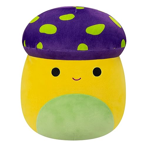 Squishmallows Original 12-Inch Enid Neon Yellow Mushroom - Medium-Sized Ultrasoft Official Jazwares Plush