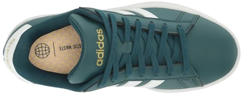 adidas Women's Grand Court Cloudfoam Lifestyle Comfort Sneaker, Arctic Night/White/Gold Metallic, 10