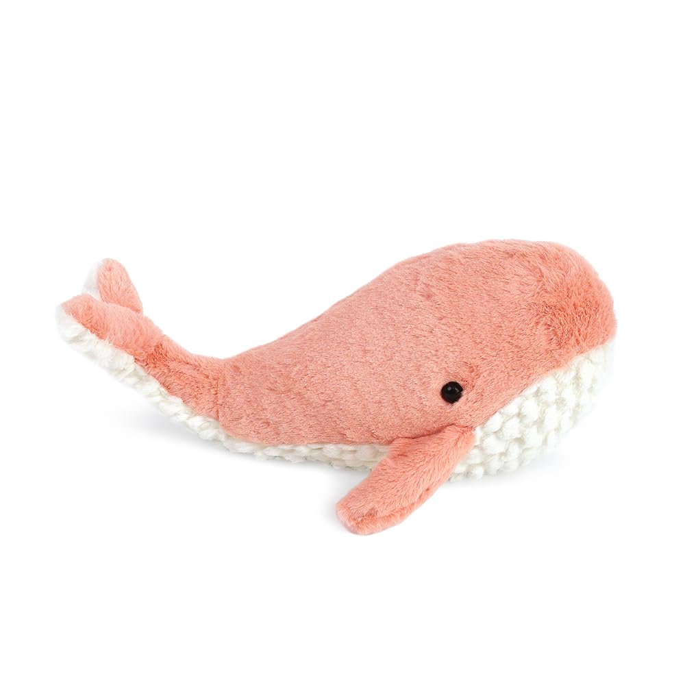MON AMI Coral The Whale Stuffed Animal โ 12โ, Whale Plush Toy, Use as Toy or Nursery Room Dรฉcor, Great for Kids of All Ages, Ocean Animals
