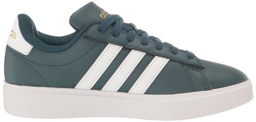 adidas Women's Grand Court Cloudfoam Lifestyle Comfort Sneaker, Arctic Night/White/Gold Metallic, 10