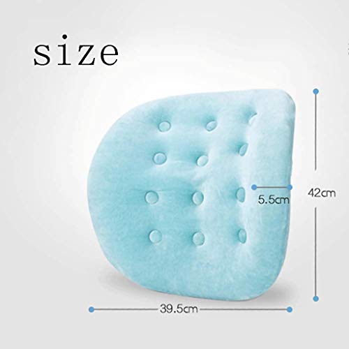 CZDYUF Lumbar Pillow-Medical Waist Pad Back Cushion Office Waist Cushion Memory Foam Protection Spine Lumbar Support, Blue