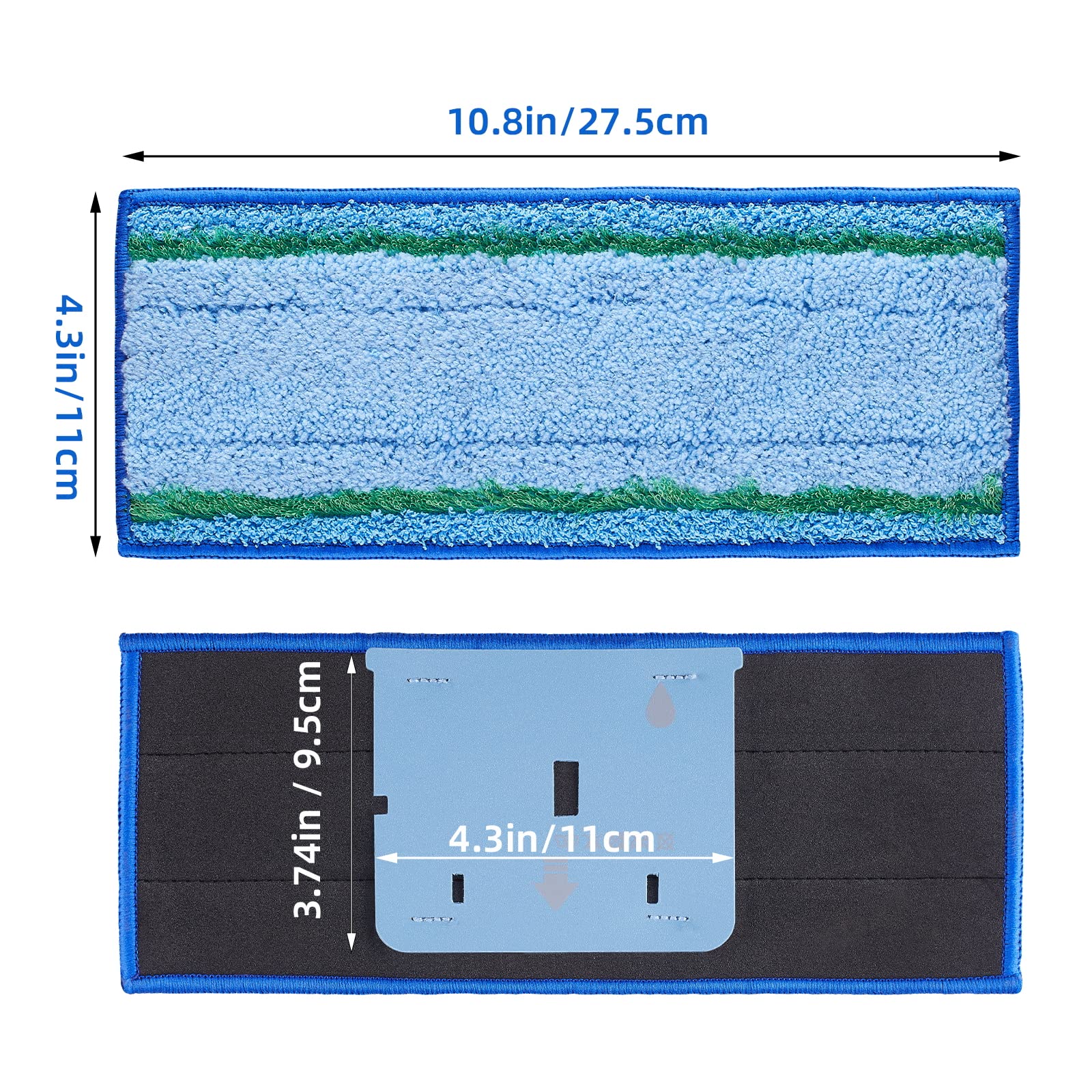 AnDongo 8 Pack Mop Pad for iRobot Braava Jet M6 Ultimate Robot Mop, Upgraded M6 Wet Mopping Pad, Washable Microfiber Replacement Cleaning Pad