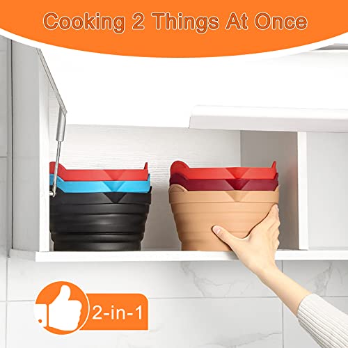 KSUYICA Crock Pot Divider Insert Silicone, Slow Cooker Dividers Silicone Liners Fit 6-8 Qt Crockpots, Reusable BPA Free Leakproof crock pot liner Accessories Cooking Liner for Most Slow Cooker
