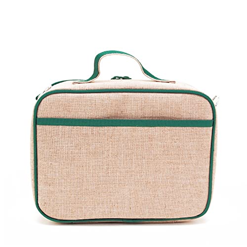 SoYoung Insulated Lunch Bag for Boys and Girls, Reusable Lunch Box with Removable Liner, Adjustable Strap and Pocket, Machine Washable Portable Bag with Handle for School, Picnic (Safari Friends)