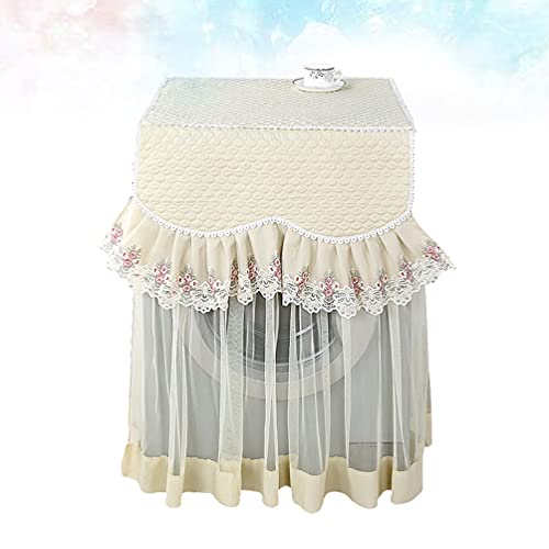 Vosarea Front Door Decor Sunproof Washing Machine Cover 60x60x87cm Automatic Washer Protectors Delicate Washing Machine Cover (Beige) Laundry Machine Cover Replacement Home Decoration