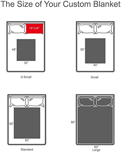 in Loving Memory Photo Blanket Personalized Blankets with Pictures and Name, Customized Memorial Blanket, Custom Blanket (3P, 48X32 inch)