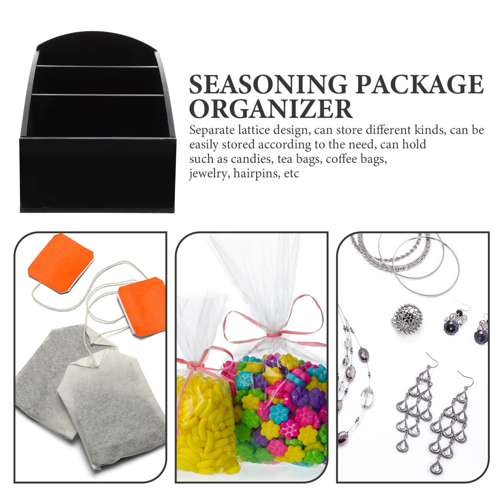 CALLARON Tea Bag Holder Organizer Tea Bag Rack Organizer 2pcs Coffee Pod Storage Box Acrylic Tea Bag Tea Bag Display Bar Accessories