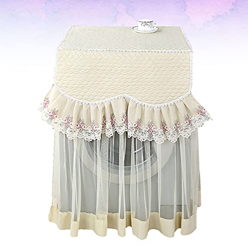 Vosarea Front Door Decor Sunproof Washing Machine Cover 60x60x87cm Automatic Washer Protectors Delicate Washing Machine Cover (Beige) Laundry Machine Cover Replacement Home Decoration