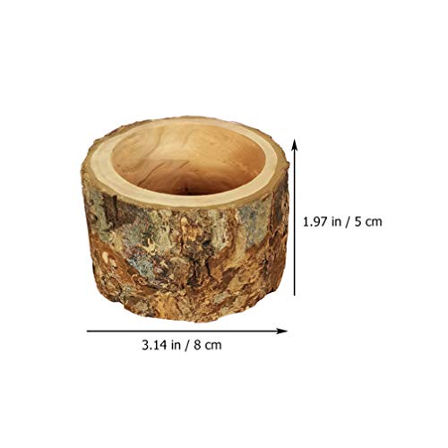 POPETPOP Hamster Wooden Food Bowl for Hedgehog Guinea- Pig Gerbil Squirrel Reptiles Chinchilla Ceramic Feeding Dish (Random Color)