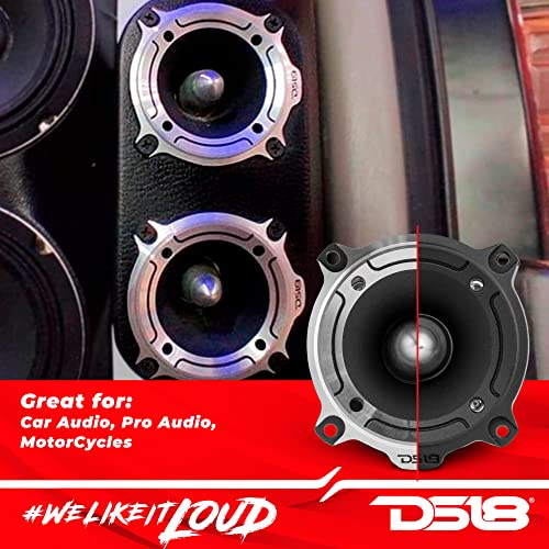 DS18 PRO-TW220B 3β PRO Aluminum Super Bullet Tweeter - 240 Watts Max 120 Watts RMS with Built in Crossover - Extremely high 104 dB Rating - 2 Speakers
