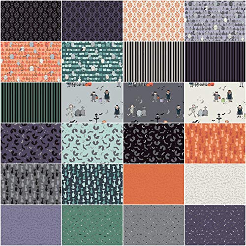 Melissa Mortenson Spooky Hollow 5" Stacker 42 5-inch Squares Charm Pack Riley Blake 5-10570-42