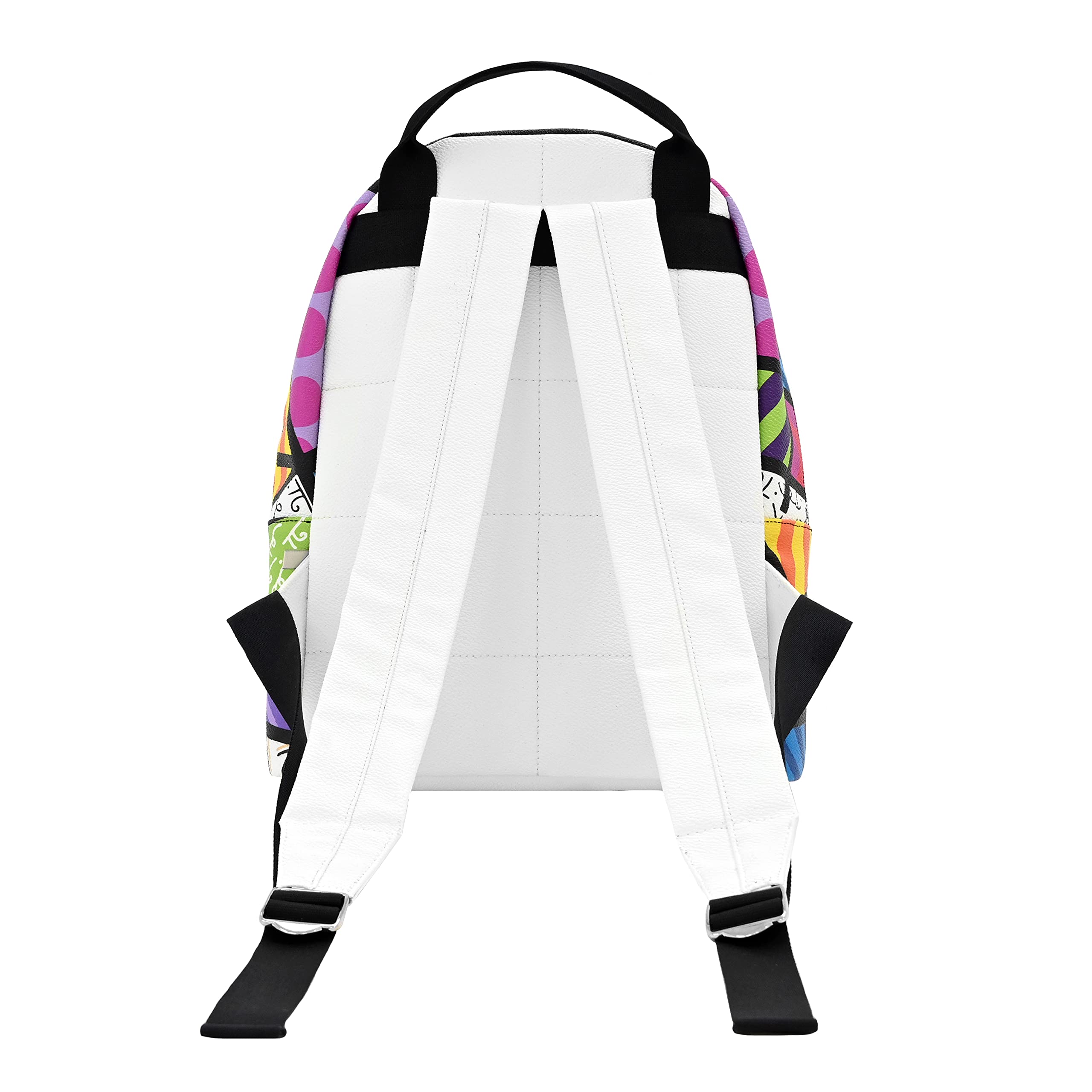 BRITTO Romero Vegan Leather Small Backpack, Colorful Landscape