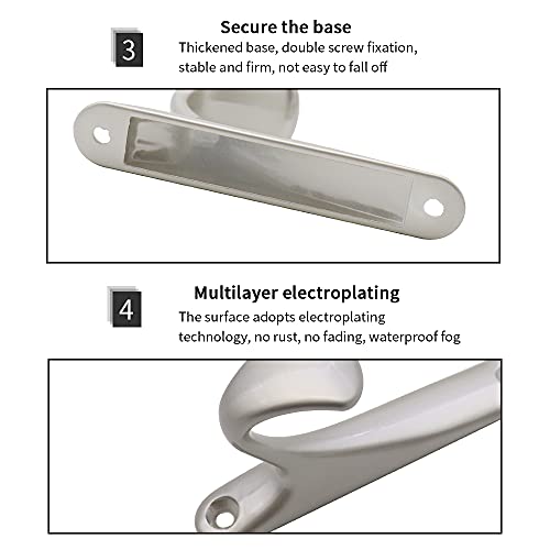 Wall Hooks 4pack Towel Hooks Zinc Alloy Integrated Single Hook Rust-Resistant/Corrosion Resistant/Long Using Life(Silver)