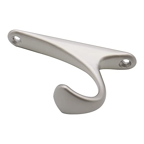 Wall Hooks 4pack Towel Hooks Zinc Alloy Integrated Single Hook Rust-Resistant/Corrosion Resistant/Long Using Life(Silver)