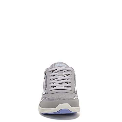 Vionic Women's Agile Cassis Walking Sneaker- Supportive Active Sneaker That Includes an Orthotic Insole and Cushioned Outsole for Arch Support, Light Grey 8 Medium
