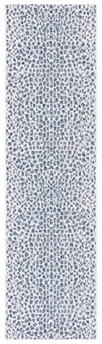 SAFAVIEH Courtyard Collection Runner Rug - 2'3" x 12', Ivory & Navy, Non-Shedding & Easy Care, Indoor/Outdoor & Washable-Ideal for Patio, Backyard, Mudroom (CY8505-53412)
