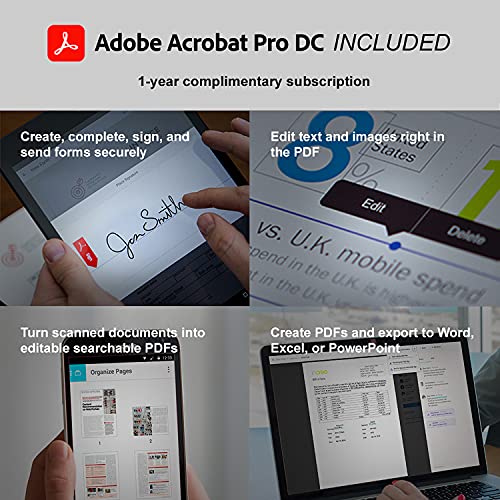 Fujitsu ScanSnap iX1600 Deluxe Versatile Cloud Enabled Document Scanner with Adobe Acrobat Pro DC for Mac or PC, Black