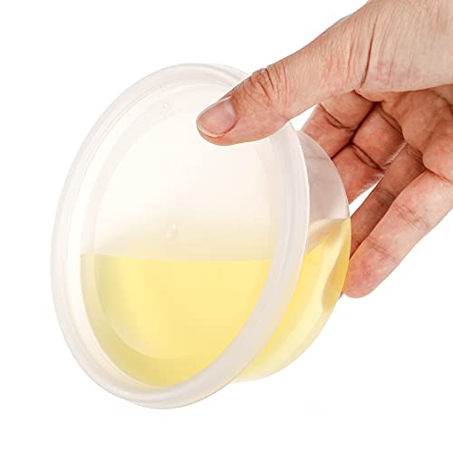 Lawei 80 Pack Plastic Deli Food Containers with Lids - 8 Oz Food Storage Containers Freezer Deli Cups for Soup, Party Supplies, Meal Prep and Portion Control