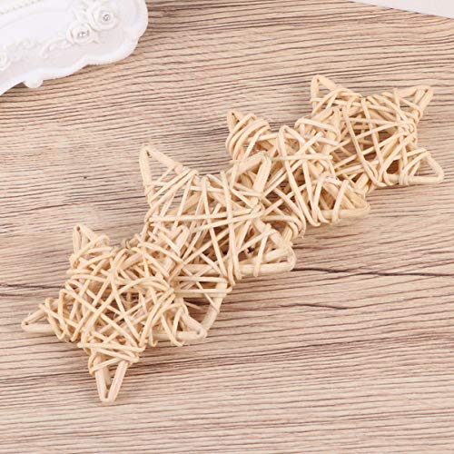 STOBOK 4pcs Small Animal Activity Toy Star Rattan Rabbit Chew Ball Woven Grass Play Ball Toy for Cat Hamster Gerbils Chinchilla Birds Guinea Pig