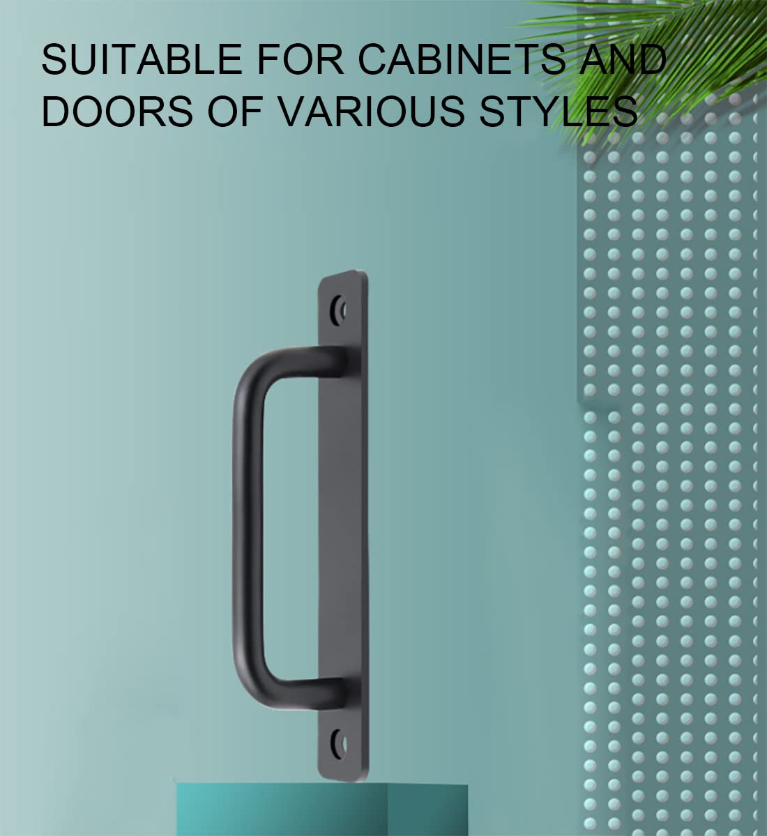 Self-Stick Instant Cabinet Drawer Handles Pulls - 2pcs Aluminum Alloy Drawer Push Pull Handles Helper with Adhesive Door Handle for Kitchen Cabinet Drawer Window Sliding Closet (180MM-2PCS, BLACK)
