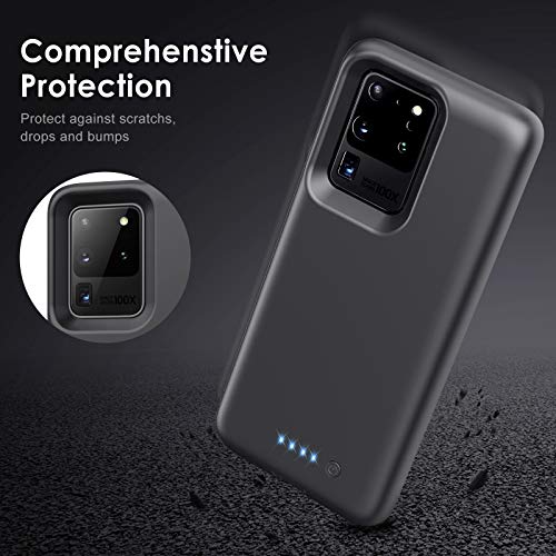 Battery Case for Galaxy S20 Ultra 8500mAh, Portable Charging Case Protective Rechargeable Extended Battery Pack for Samsung Galaxy S20U 5G (6.9 inch) Charger Case -Black