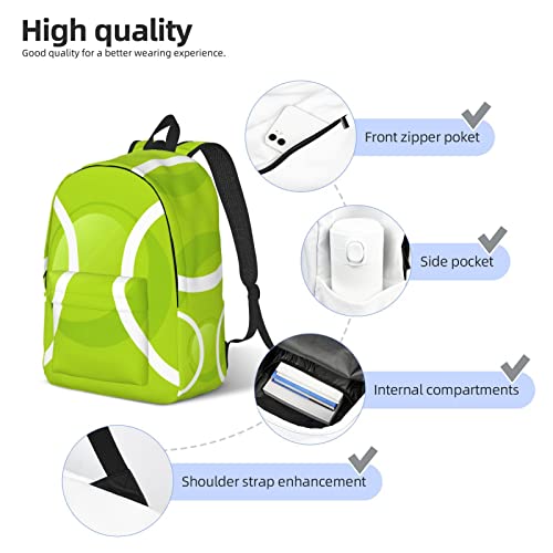 YOPIGOT Tennis Canvas Backpack Tennis Travel Backpack Tennis Laptop Backpack For Men Women S