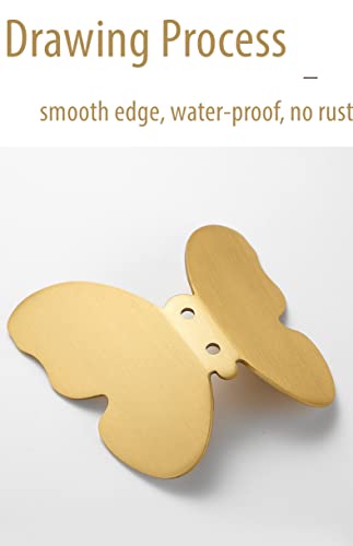 Z metnal Wall Hooks Decorative, Small Modern Gold Brass Hooks, Butterfly Bath Towel Hook, Coat Hat Hooks Robe Hooks for Entry Bedroom, Stainless Steel, Wall Mounted, 2 pcs