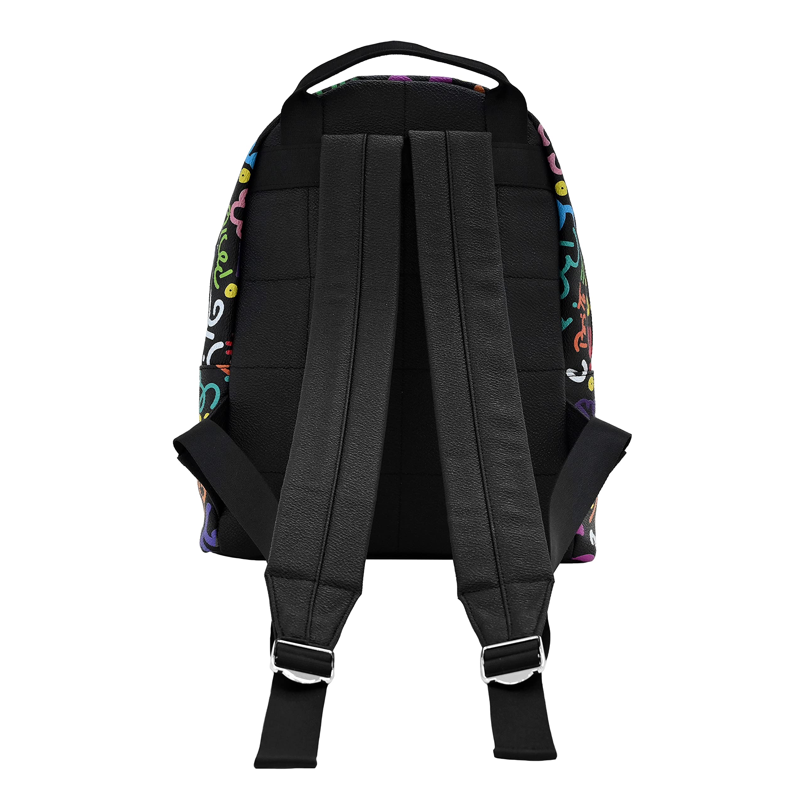 BRITTO Romero Vegan Leather Small Backpack, Colorful Graffiti