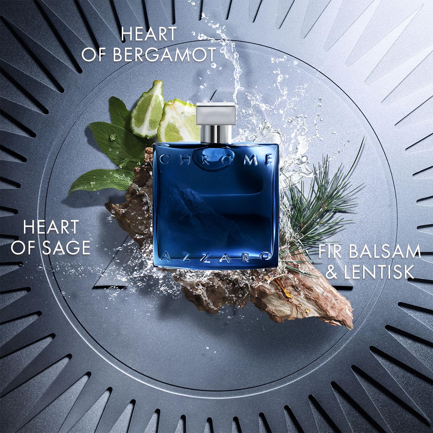 Azzaro Chrome Parfum for Men - Citrus Fougère Fragrance with Bergamot Notes, Fresh Aromatic Scent, Intense and Lasting