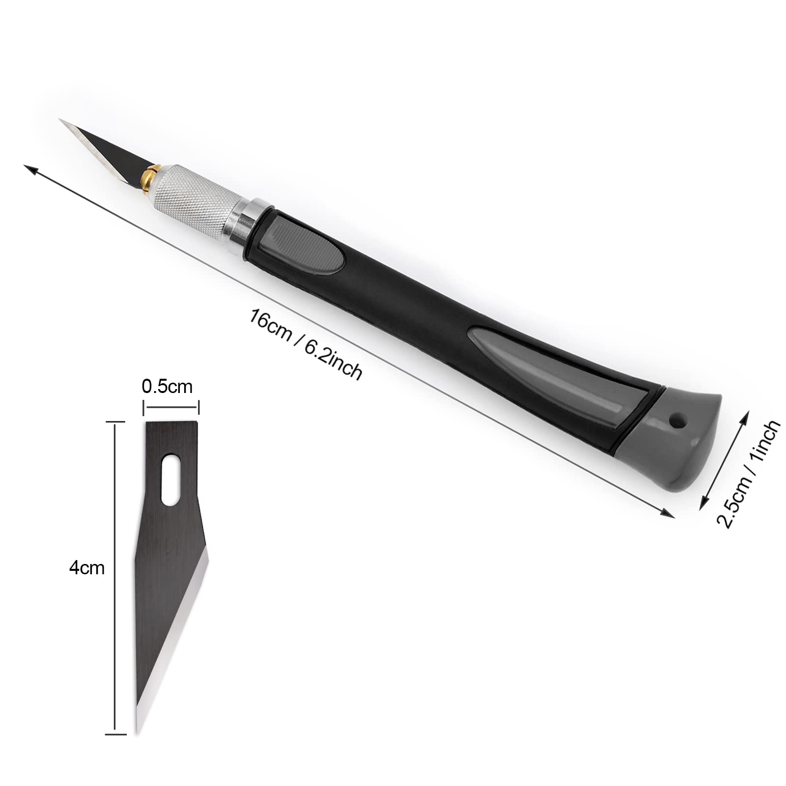 NEWISHTOOL Hobby Knife Precision Craft Knife Set Utility Exacto Knife with 10 PCS Fine Point Razor Art Knife Tool for Architecture Modeling, Pumpkin Cutting, Scrapbooking, Wood Working Stencil