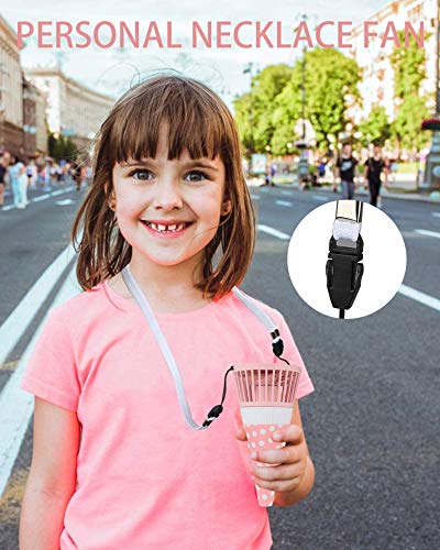 phinacreny Ice Cream Cone Fan, Portable Mini USB Charging Silent Lazy Hanging Neck Cone Fan