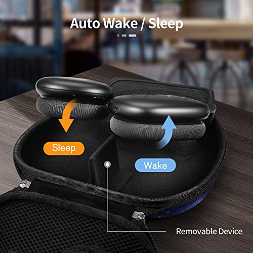 Fintie Hard Case for AirPods Max Headphone, Replacement Protective Travel Carrying Storage Bag with Auto Wake/Sleep for AirPods Max (Black)