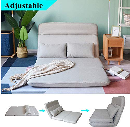 LTT Futon Sofa Bed, Sleeper Sofa, Suitable for Small Space Configuration Apartment Dormitory Floor Chair Sofa Bed Folding Lazy Sofa Floor Chair Sofa Recliner Bed
