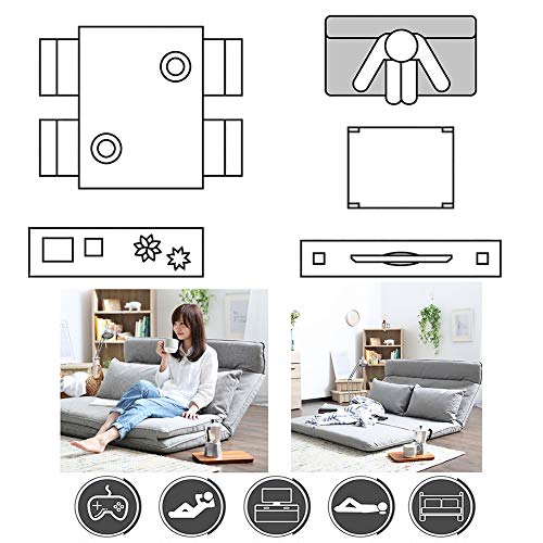 LTT Futon Sofa Bed, Sleeper Sofa, Suitable for Small Space Configuration Apartment Dormitory Floor Chair Sofa Bed Folding Lazy Sofa Floor Chair Sofa Recliner Bed