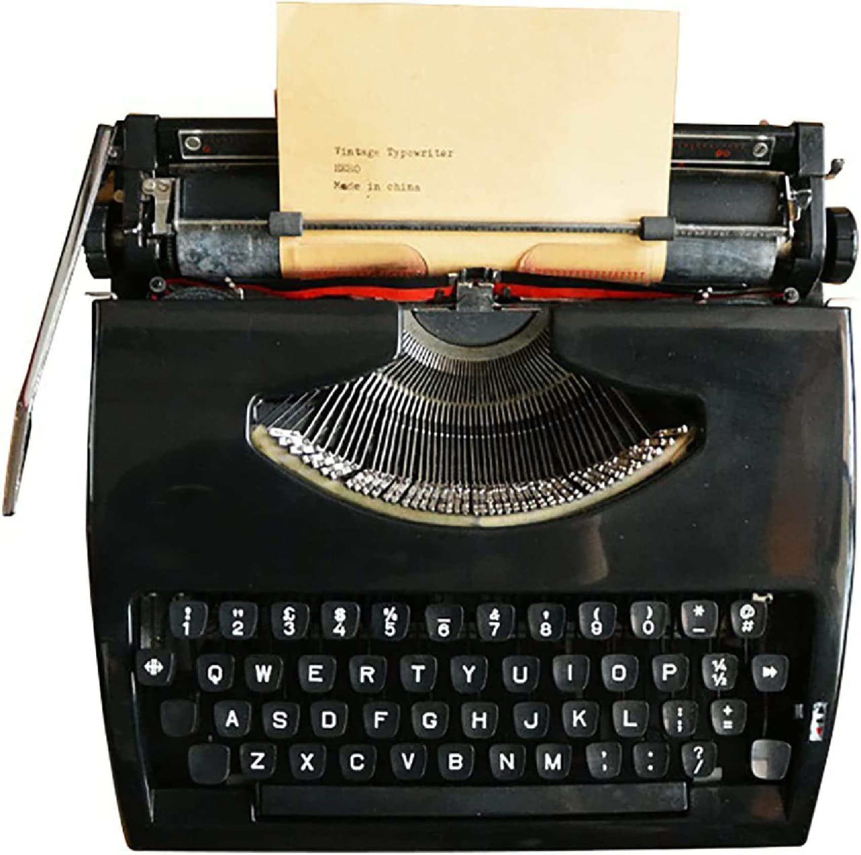 ADORZ Mechanical English Typewriter, Old-Fashioned Traditional Portable Manual Typewriter, for Notes or Letters or Creative Writing, Writers Literary Gift