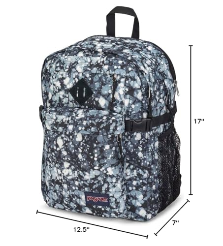 JanSport Main Campus Backpack - Travel or Work backpack w 15-Inch Laptop Sleeve and Dual Water Bottle Pockets, Batik Dots