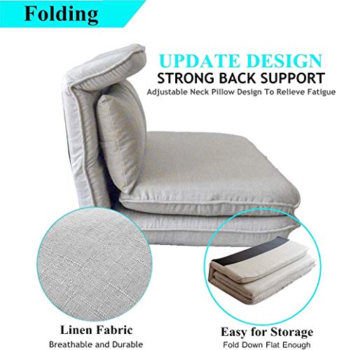 LTT Futon Sofa Bed, Sleeper Sofa, Suitable for Small Space Configuration Apartment Dormitory Floor Chair Sofa Bed Folding Lazy Sofa Floor Chair Sofa Recliner Bed