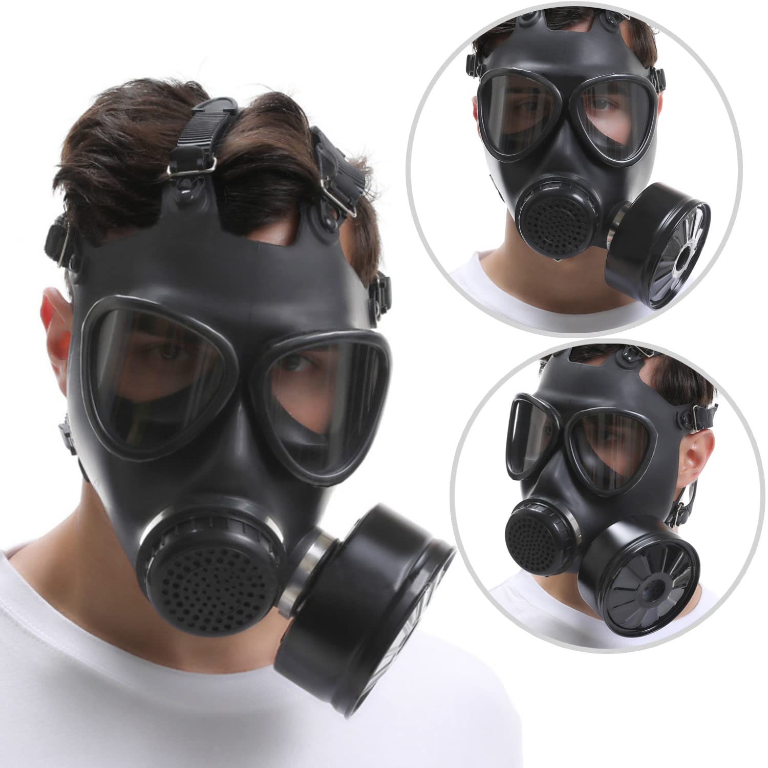 RANKSING Cover Full Face with P-A-2 40mm Canister Black Rubber for Industrial and Home use Russian Black