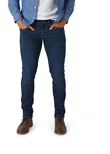 IZOD Men's Slim Fit Jeans - Breathable Cotton Non-Restrictive Comfort Durable Stretch Jeans - Stylish Denim Jeans for Men, Size 32W x 30L, Dark Harlow