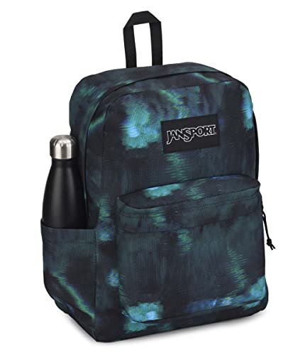 JanSport SuperBreak Plus Backpack with Padded 15-inch Laptop Sleeve and Integrated Bottle Pocket - Spacious and Durable Daypack for Work and Travel - Matrix Glitch